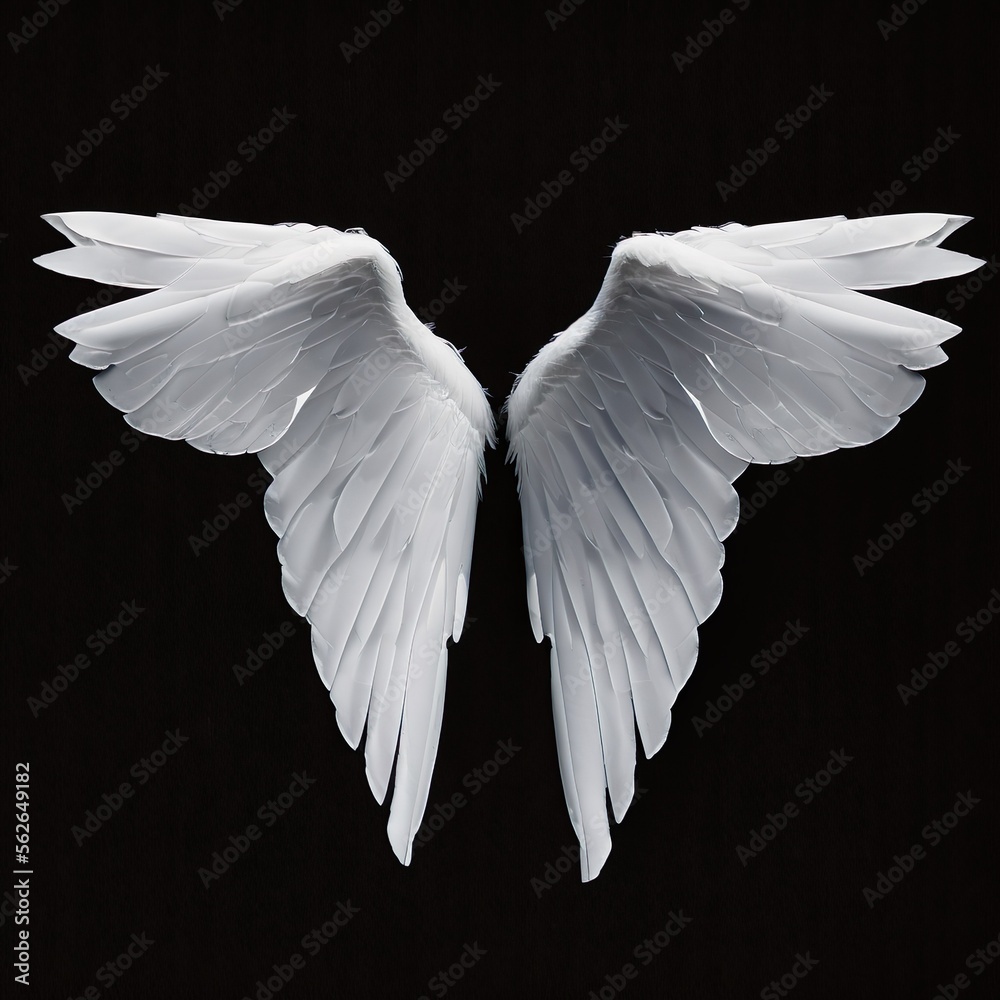 white angel wings Stock Illustration | Adobe Stock