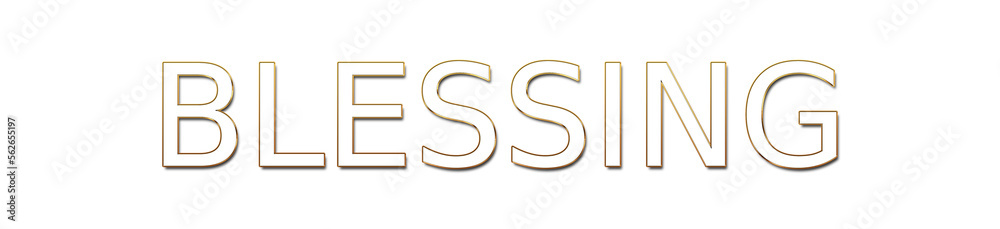 blessing golden typography banner on transparent background Stock ...