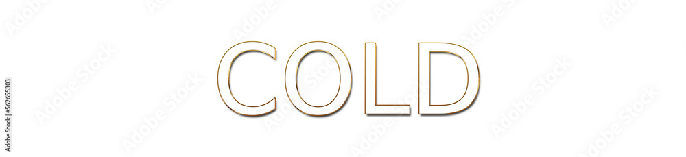 cold golden typography banner on transparent background Stock ...
