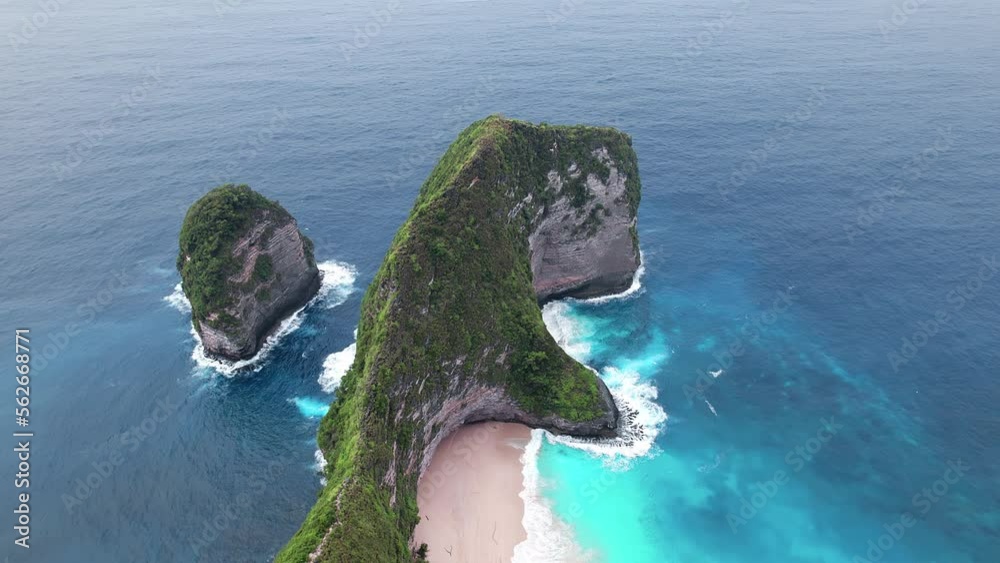 Cinematic aerial landscape shots of the beautiful island of Nusa Penida ...