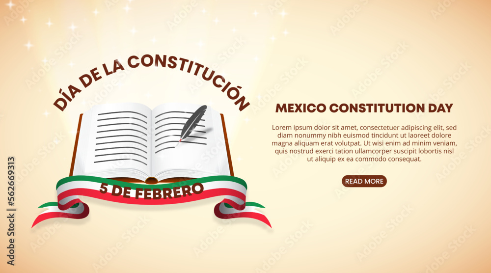 Vecteur Stock Día de la constitución de México or Mexican constitution ...