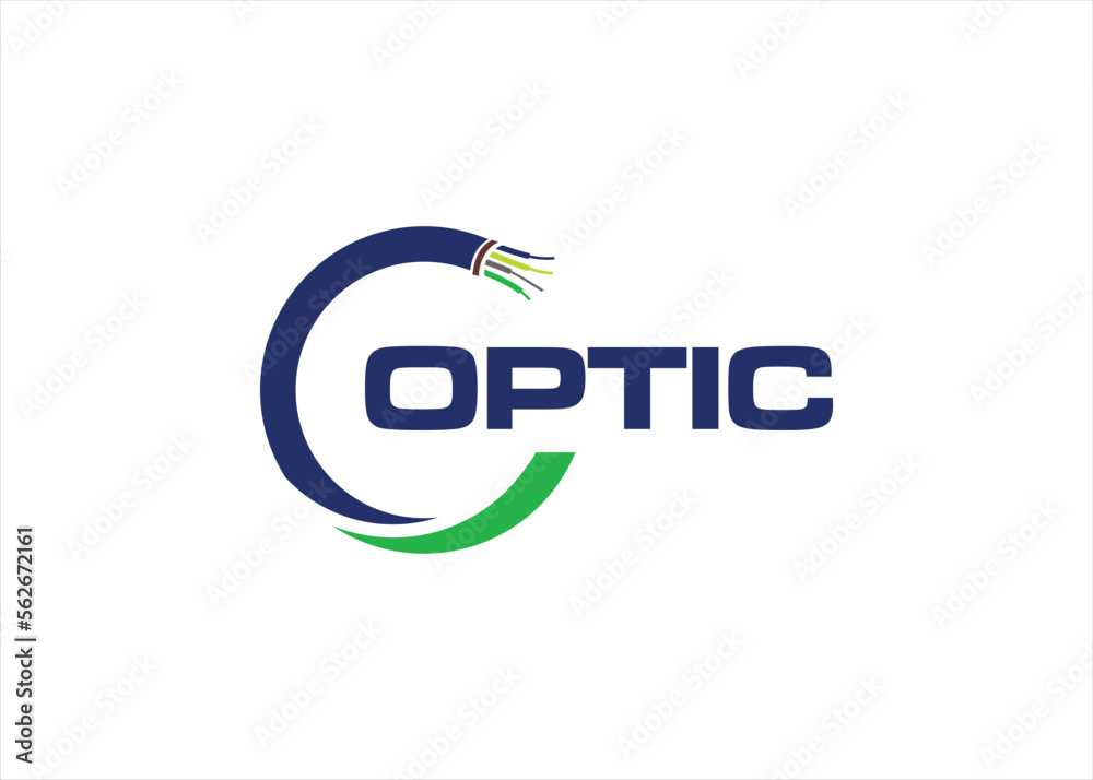 optical cable logo design network signal internet technology Stock ...