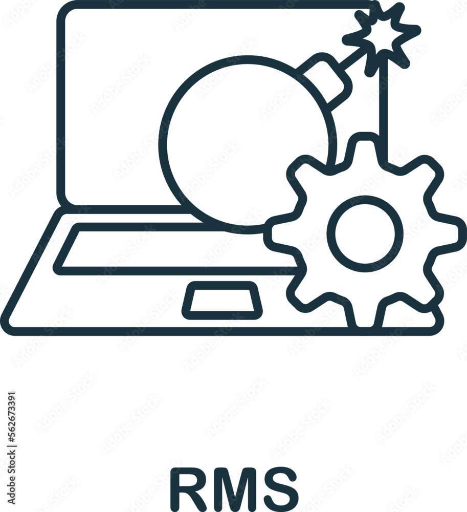 Rms icon. Monochrome simple Talent Development icon for templates, web ...