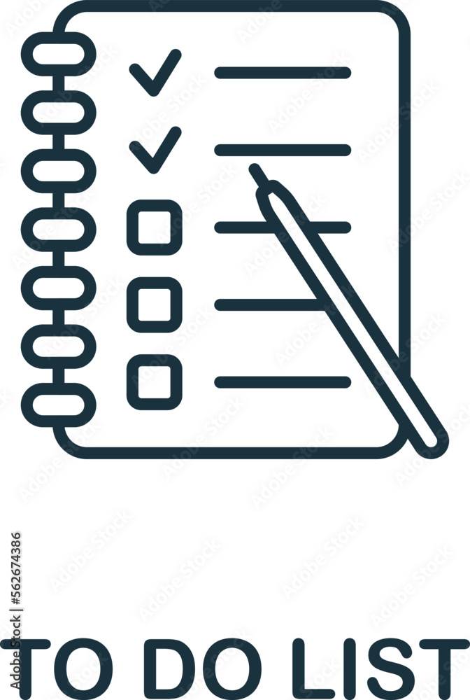To Do List icon. Monochrome simple Time Management icon for templates ...