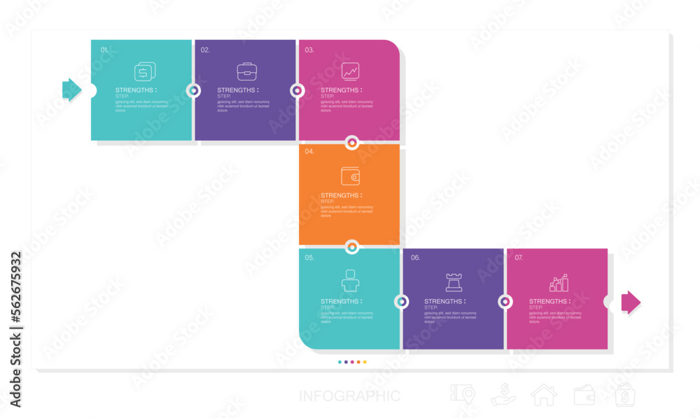 Business data visualization. timeline infographic icons designed for ...