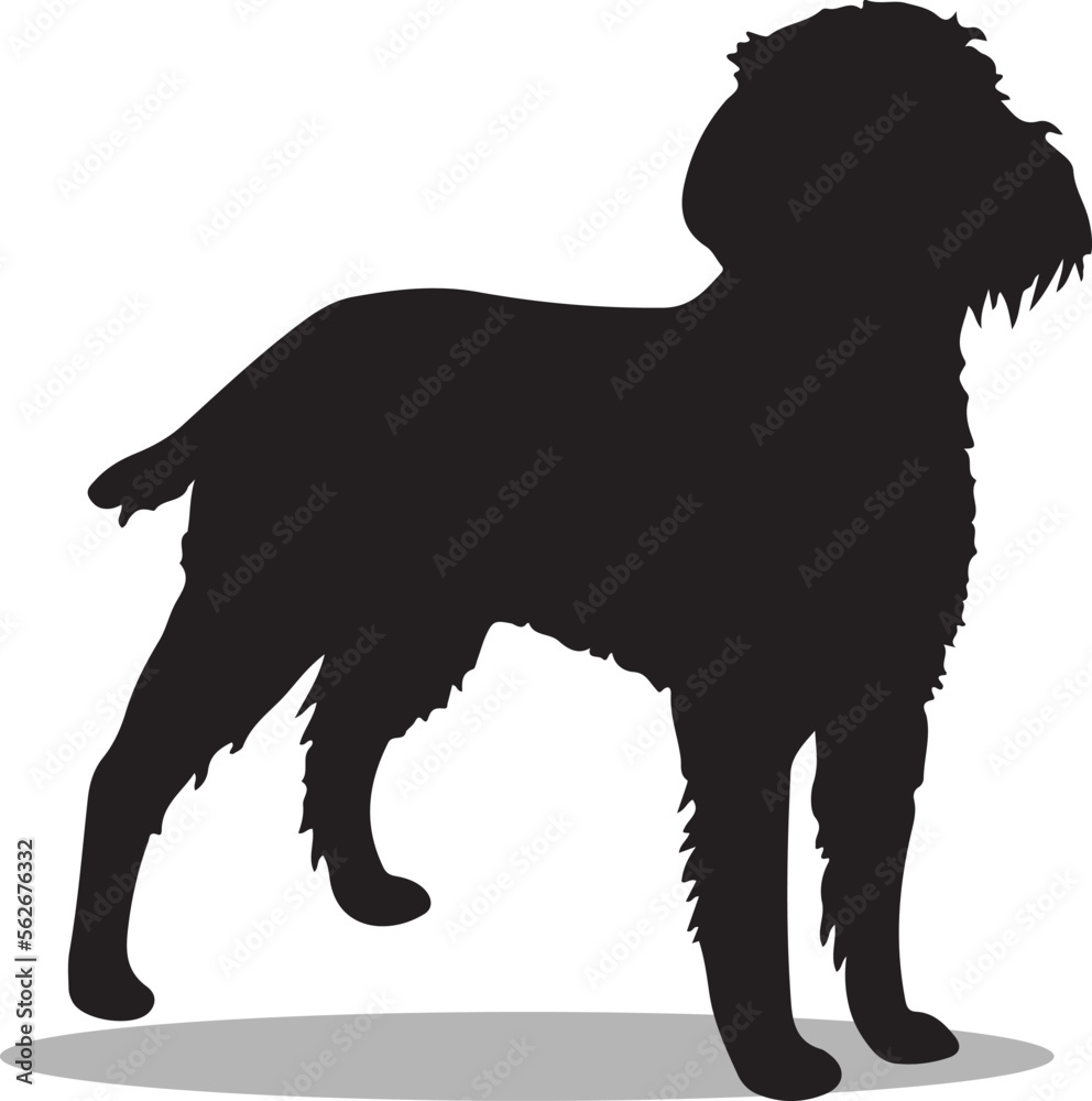 Vetor de Schnoodle Silhouette, cute Schnoodle Vector Silhouette, Cute ...