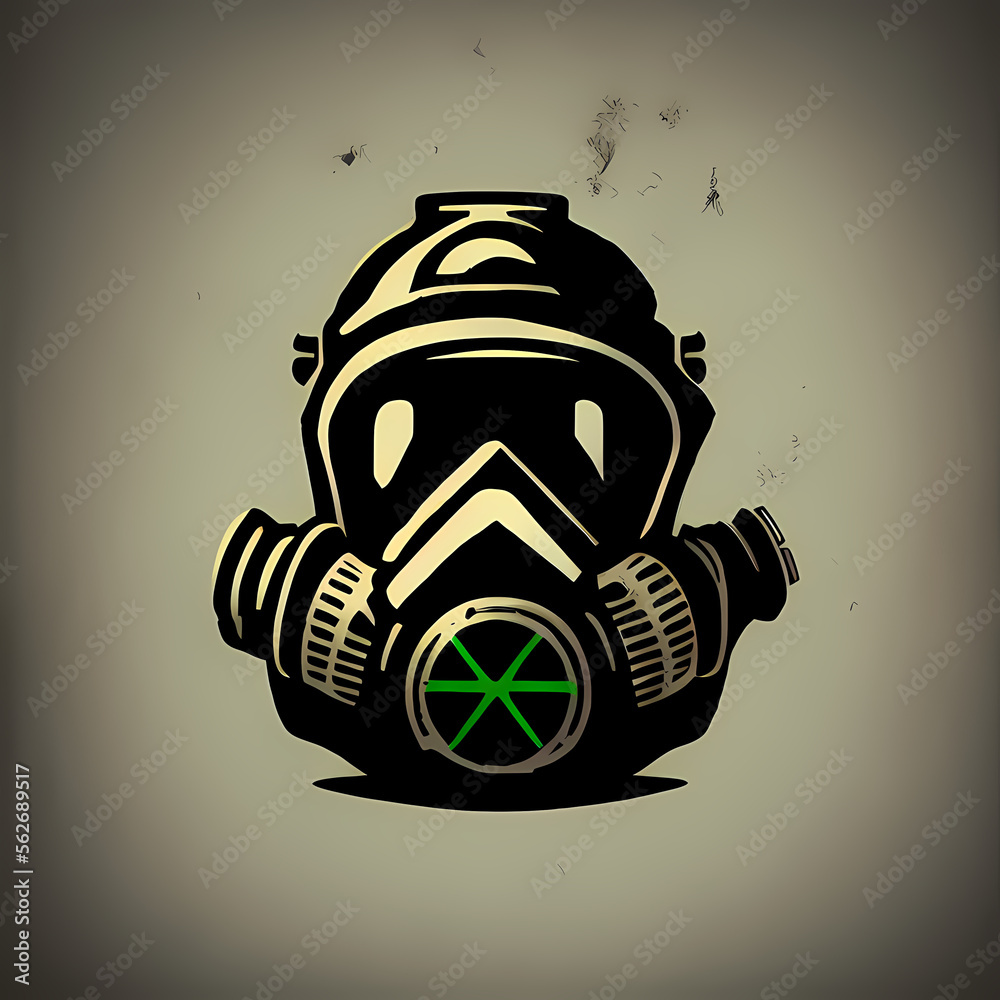 The icon logo of a gas mask. Chemical protection, smoke protection ...