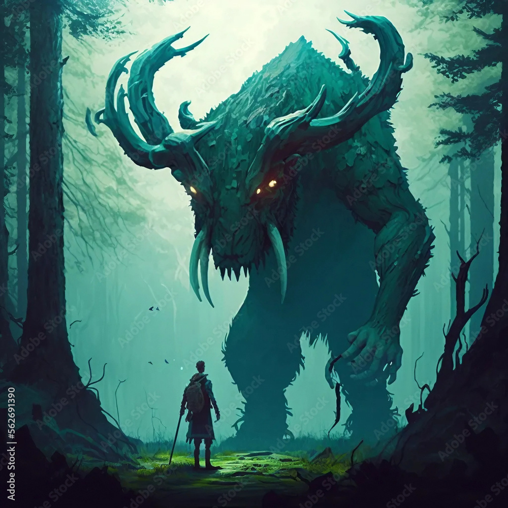 Elf face a new creature undiscovered Stock Illustration | Adobe Stock