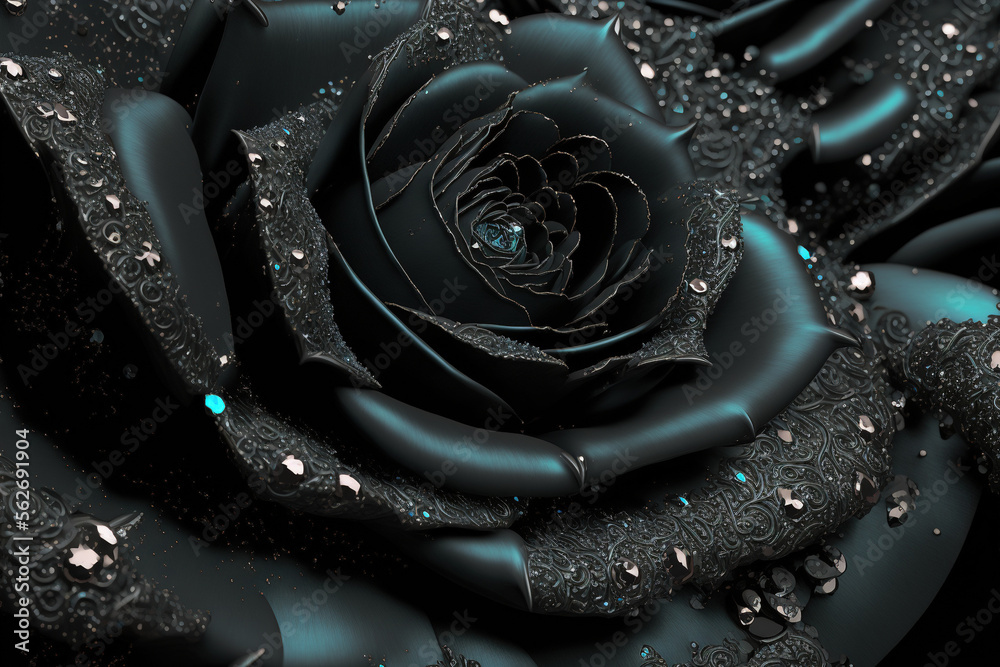 Black roses. Abstract floral design in pastel colors for prints ...