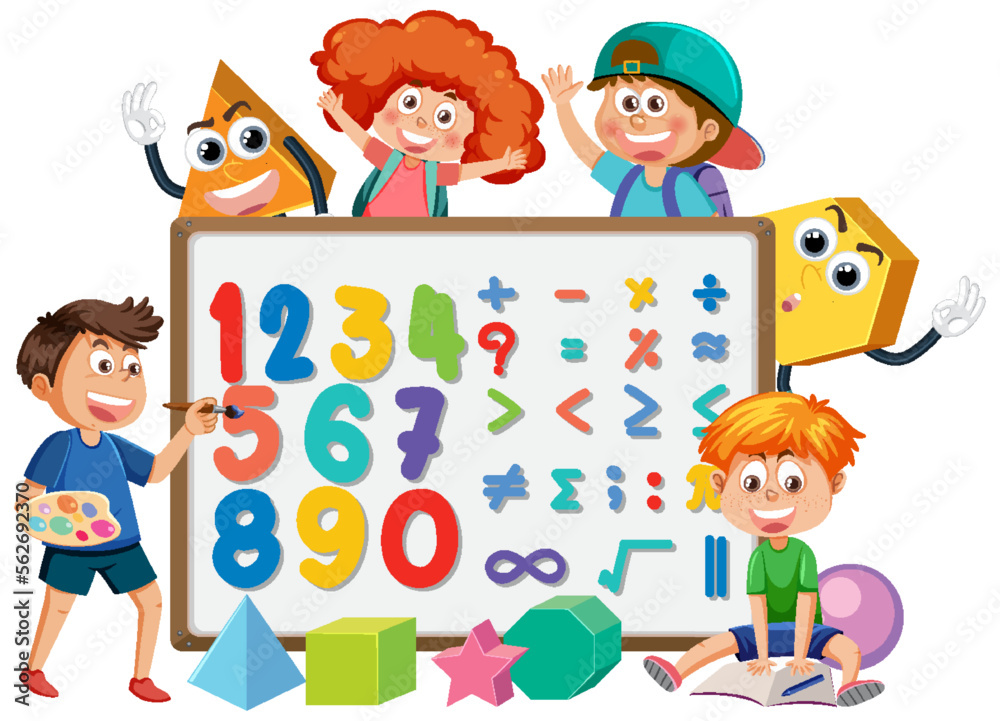 Math Numbers Cartoon