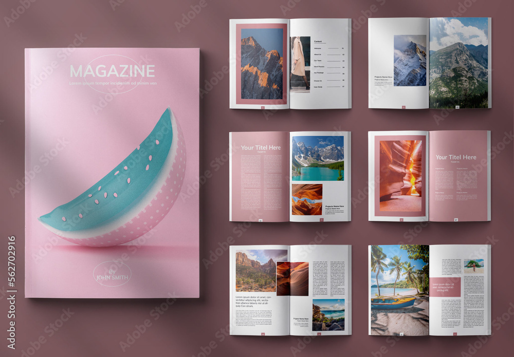 Magazine Layout Stock Template | Adobe Stock