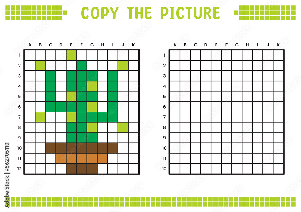 Copy the picture, complete the grid image. Educational worksheets ...