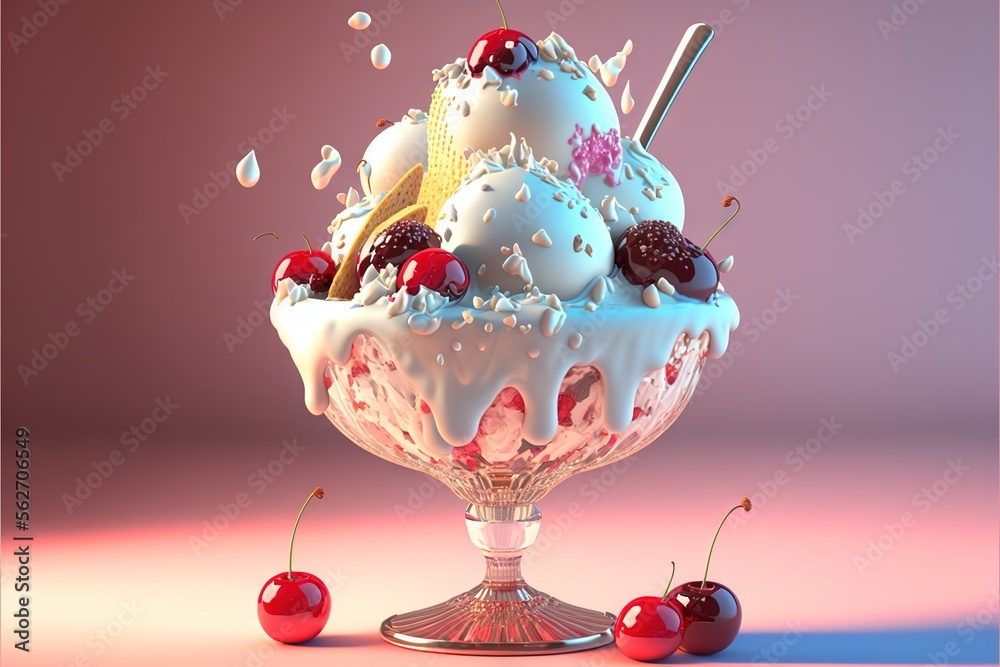 Huge Ice Cream Sundae