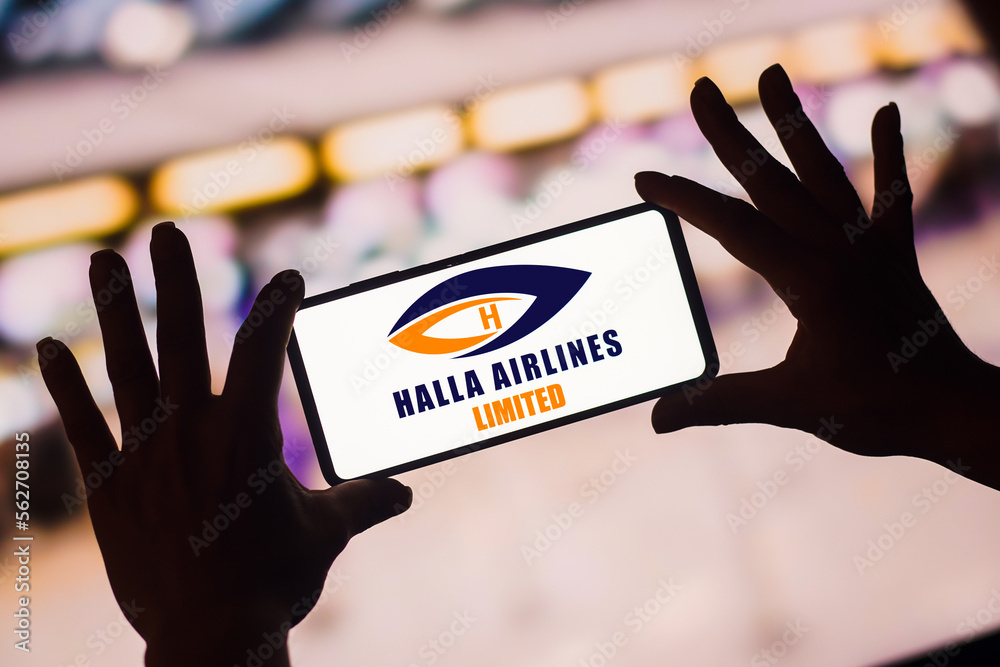 January 19, 2023, Brazil. In this photo illustration, the Halla ...