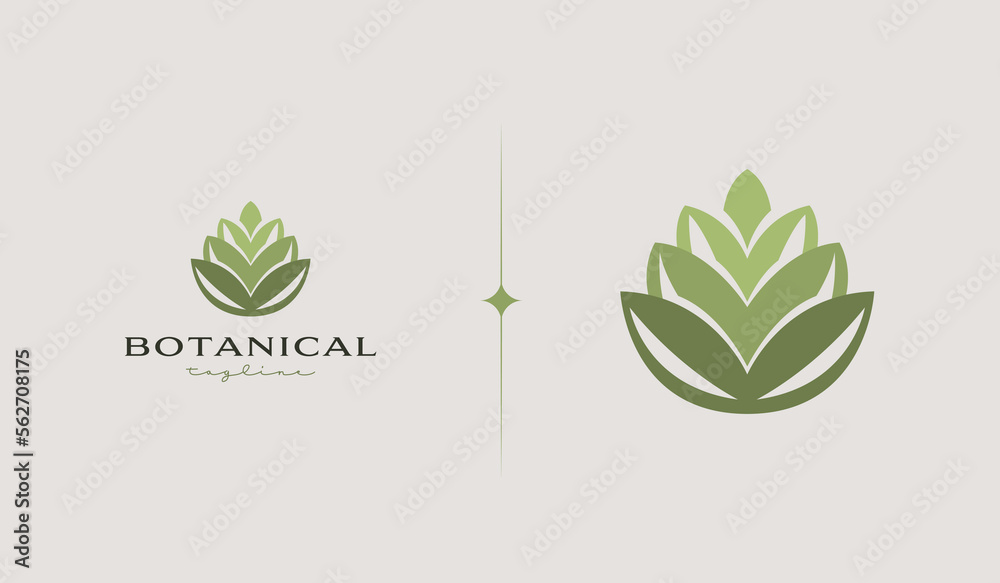 Botanical Plant Logo Template. Universal creative premium symbol ...
