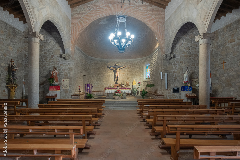 Inside the parish church called Cristo de las Batallas in the center of ...