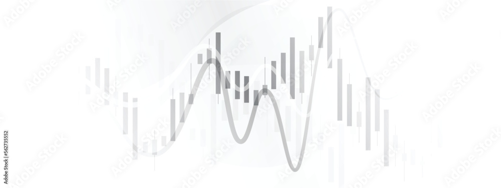Stock market chart. financial graph line business on white background ...
