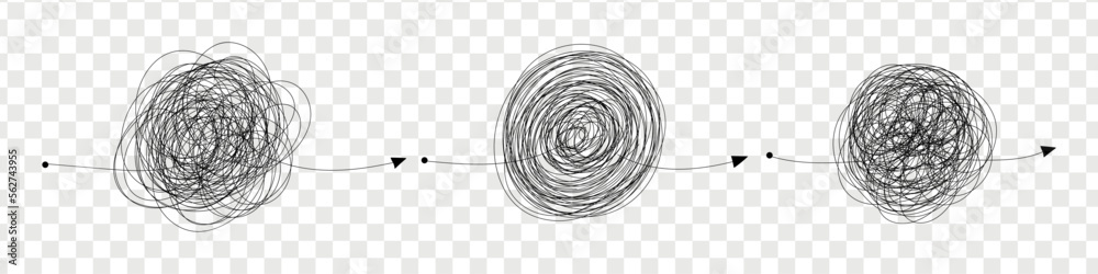 Complex way concept. Hard route, complicated journey. Chaos path line ...