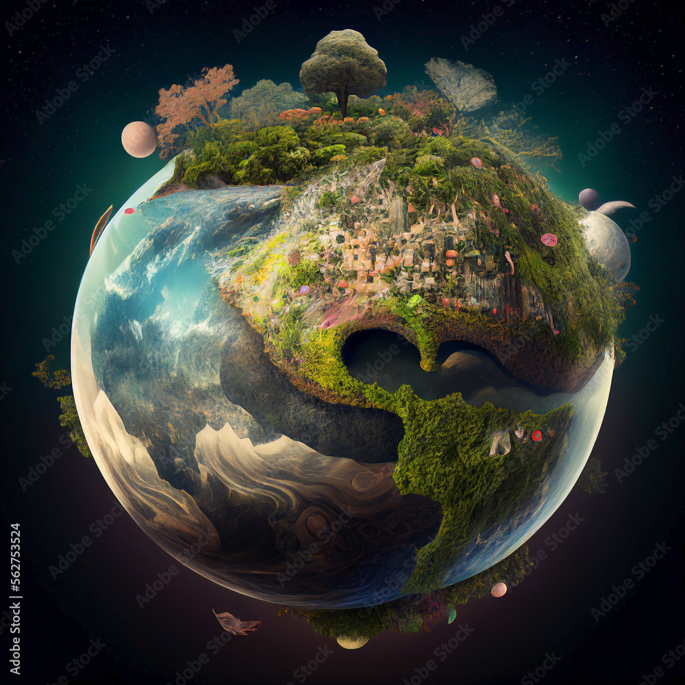 Concept of ecology and diversity, a healthy world. Let's take care of ...