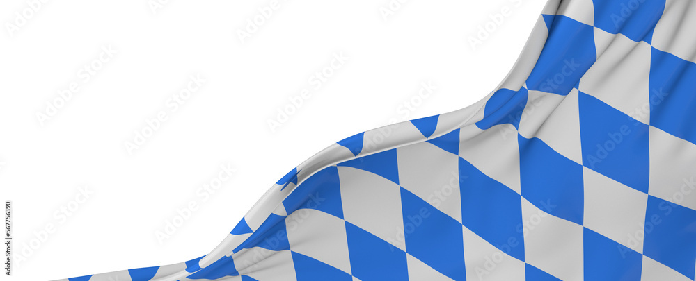 bavarian flag wide panorama oktoberfest background with white blue bavaria isolated white ...