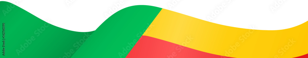 Benin flag wave isolated on png or transparent background,Symbol Benin ...