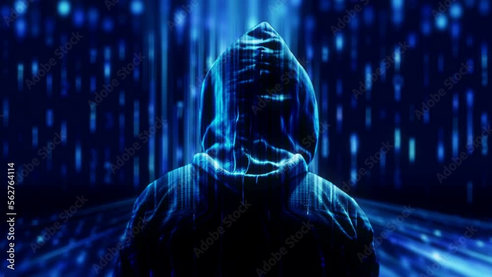 Cybercriminal hacker tracks sensitive personal digital data on dangerous darknet. Stealing ...