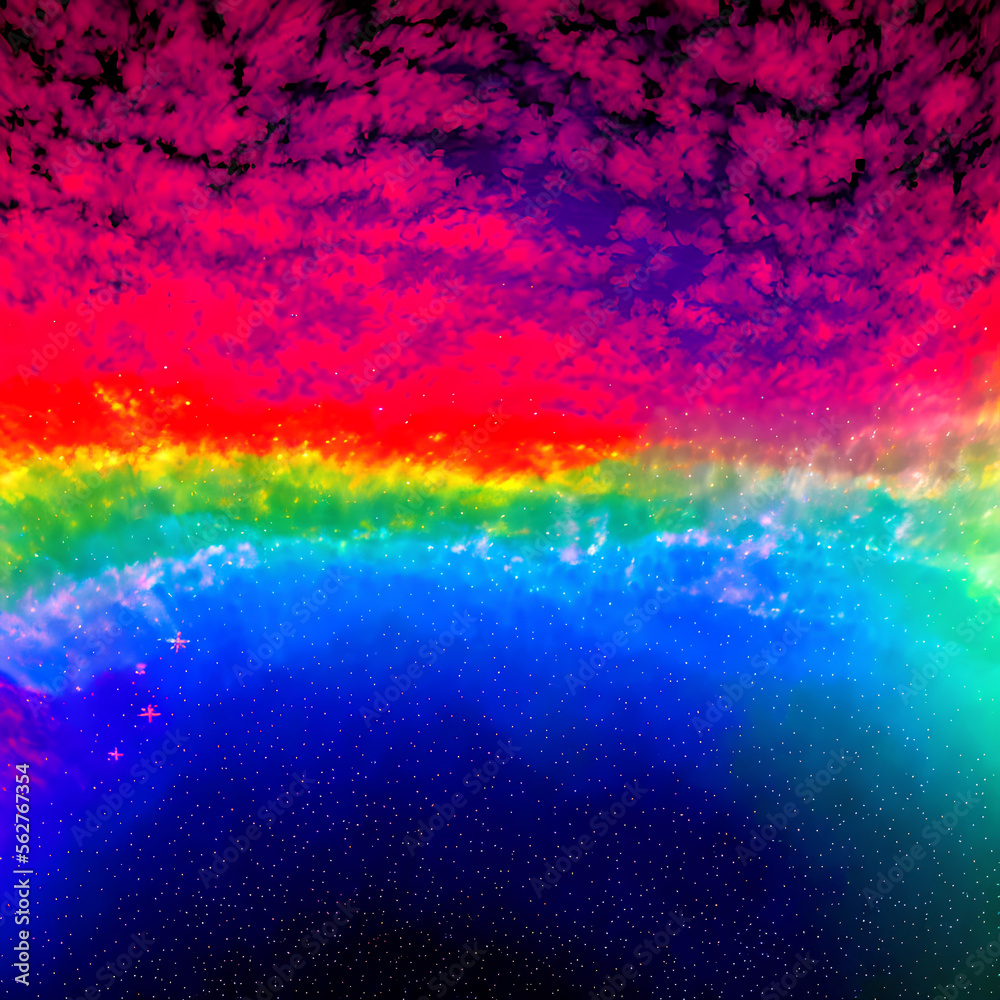 rainbow🌈of the universe🪐 Stock Illustration | Adobe Stock