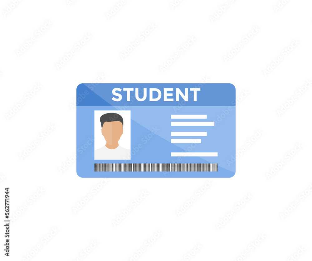 Student ID card, identity confirmation logo design. University, school ...