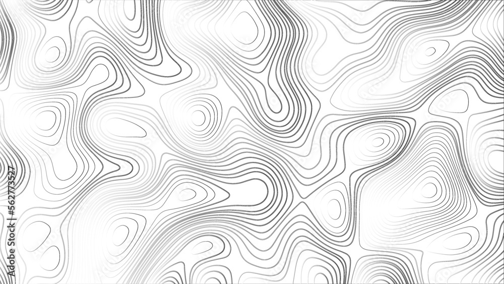 Abstract topographic map, vector background with height lines ...