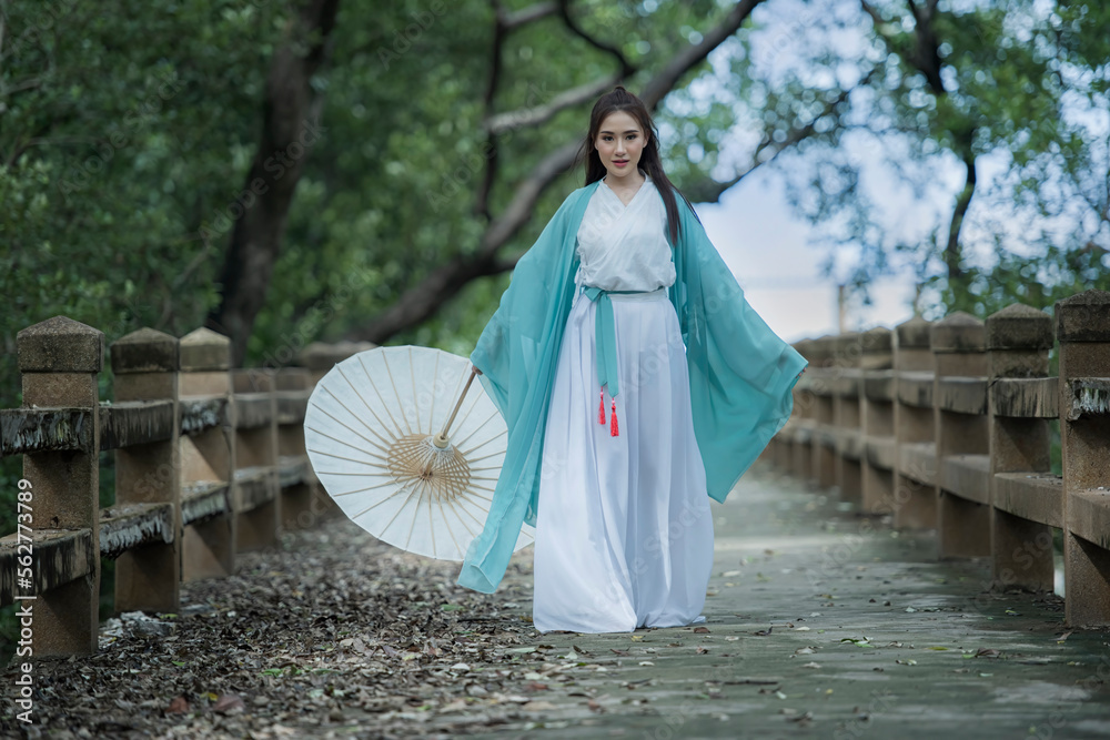 woman in Chinese traditional dress. woman in traditional Chinese ...