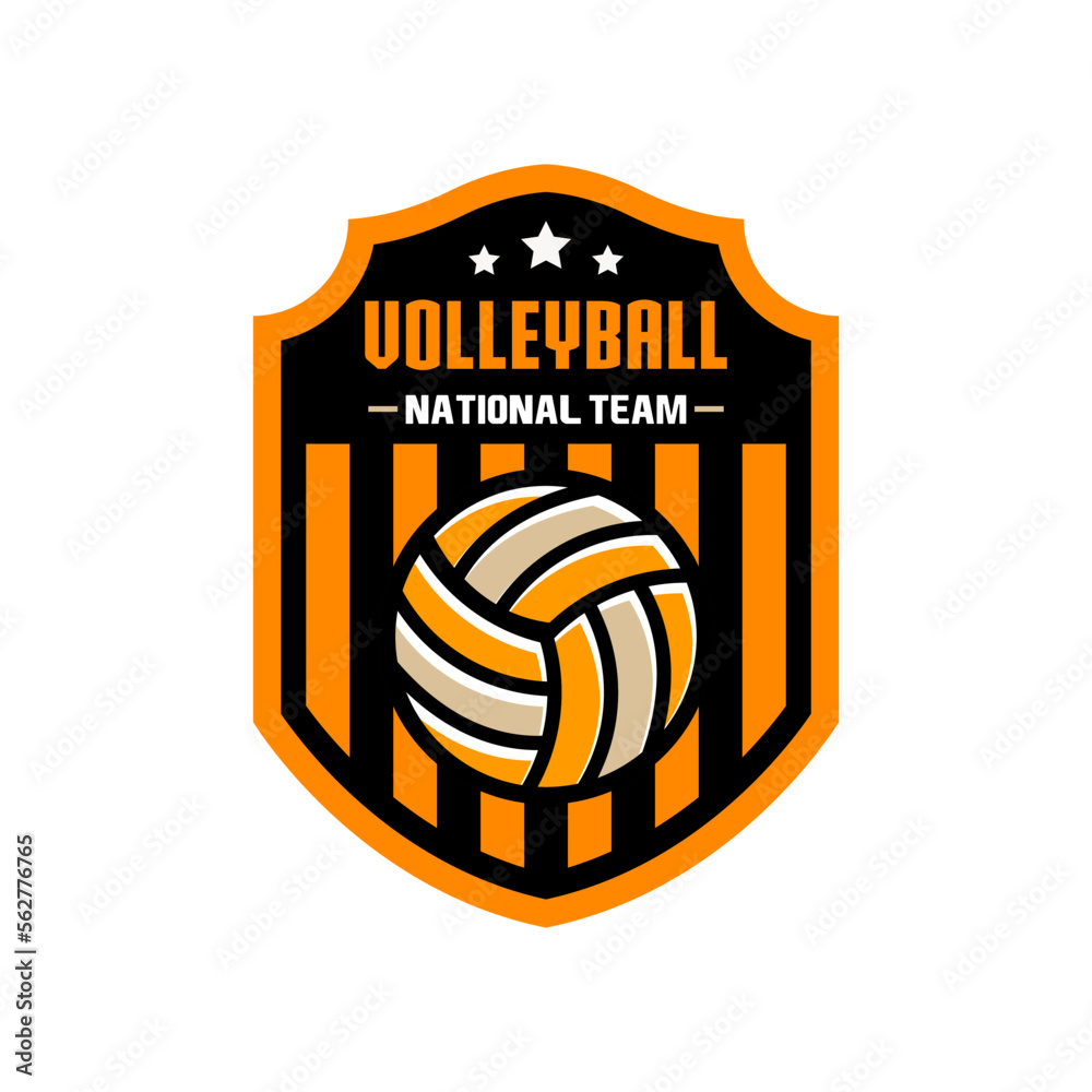 Volleyball logo, emblem collections, designs templates. Set of ...