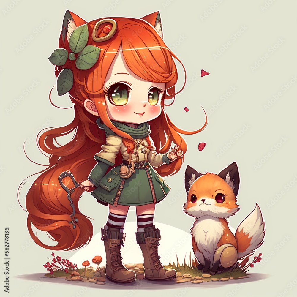 Cute Chibi Fox Girl