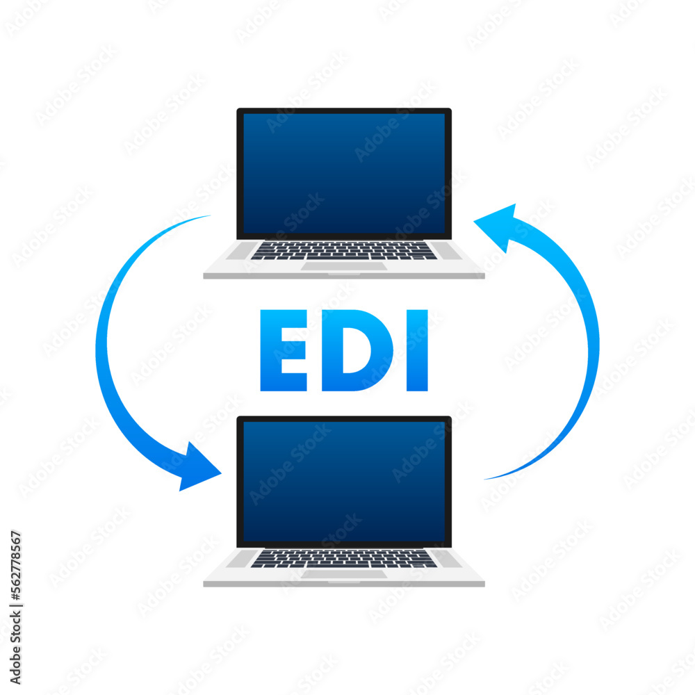EDI - Electronic Data Interchange sign, label. Data Interchange. EDI ... EDI - Electronic Data Interchange sign, label. Data Interchange. EDI ...