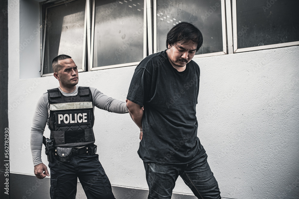 Police and thief concept,The cop catch criminals break the law Stock ...