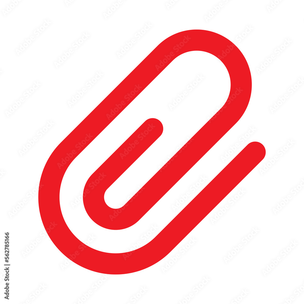 Paper clip or attachment icon. attached link file symbol. document ...