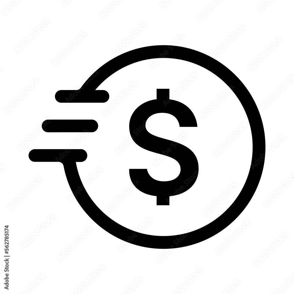 Coin Icon. Dollar coin symbol. Internet money sign for apps and ...
