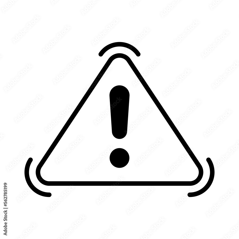 Warning icon. attention symbol. exclamation mark on triangle sign for ...