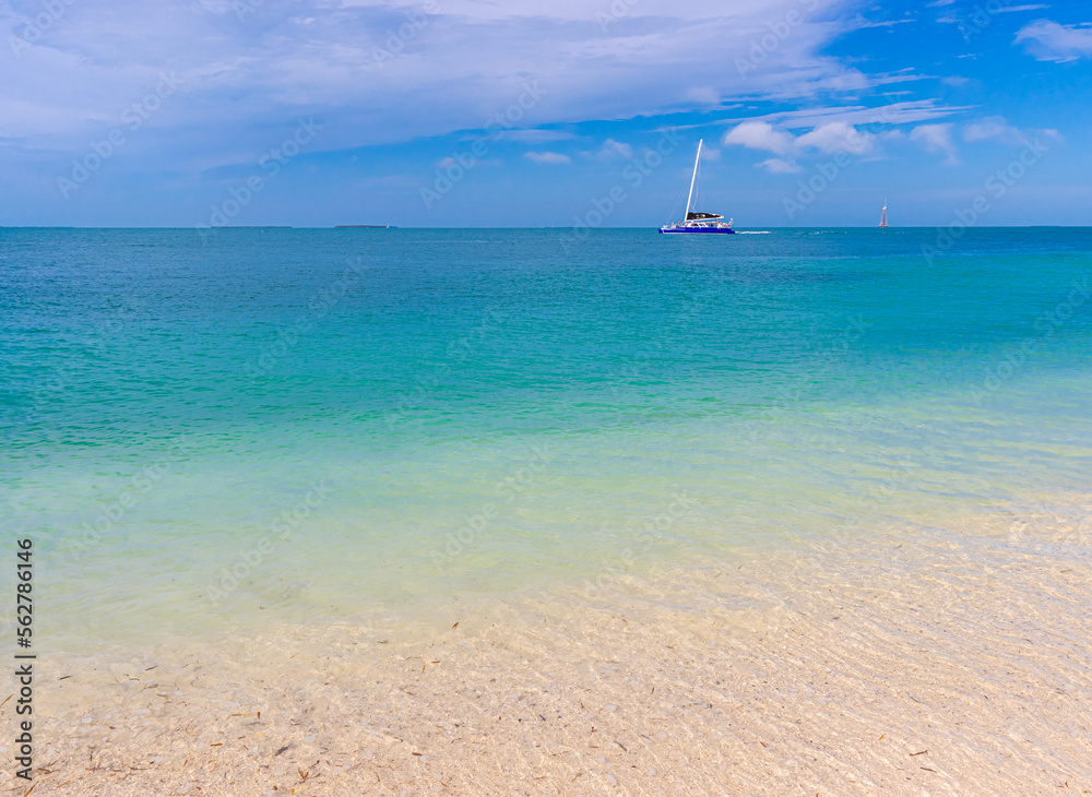 Sailboat and The Beautiful Water, Fort Zachary Taylor Historic State ...