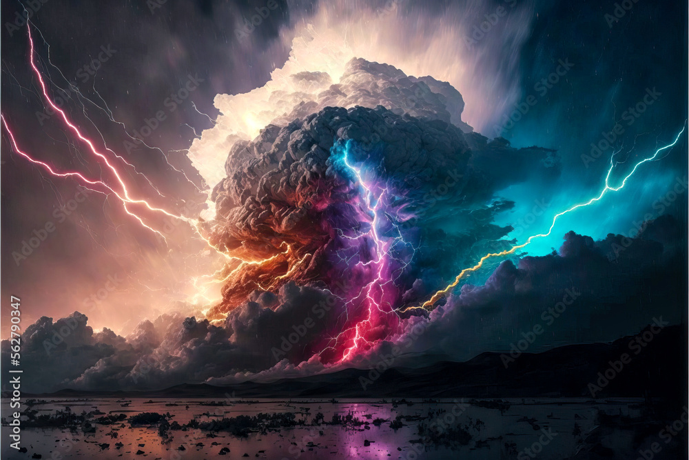 Gewittersturm, ki generated Stock Illustration | Adobe Stock