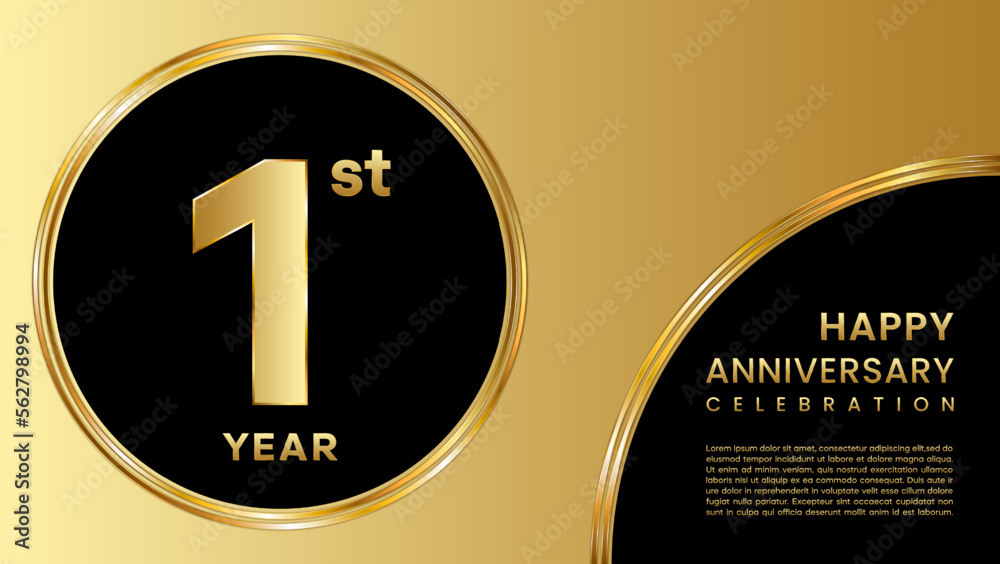 1st Anniversary Celebration. Template design for anniversary ...