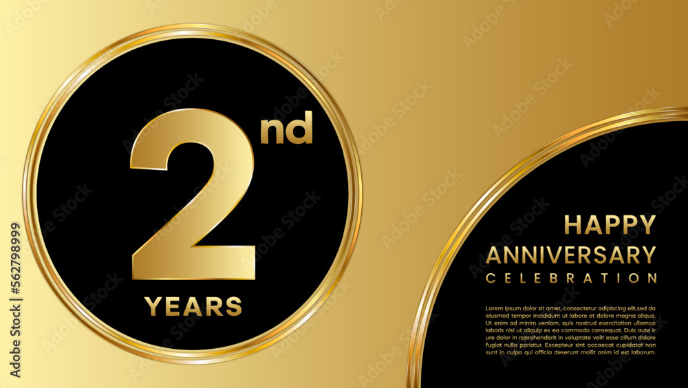 2nd Anniversary Celebration. Template design for anniversary ...