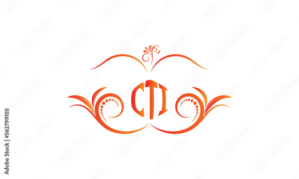 Vetor de CTI Letter logo design, CTI vector logo, CTI with shape, CTI ...