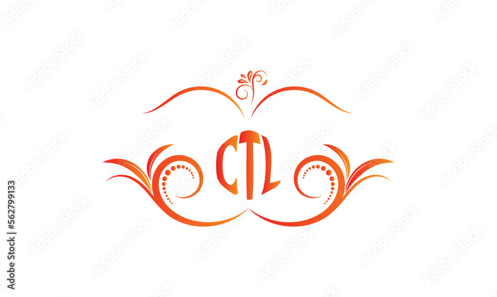 Vetor do Stock: CTL Letter logo design, CTL vector logo, CTL with shape ...