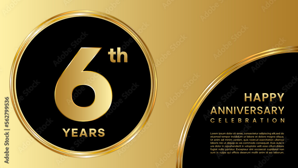 6th Anniversary Celebration. Template design for anniversary ...