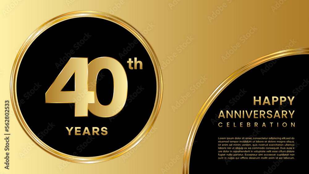 40th Anniversary Celebration. Template design for anniversary ...