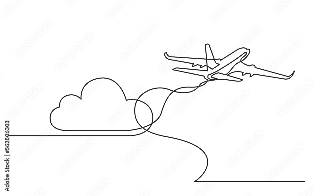 continuous line drawing vector illustration with FULLY EDITABLE STROKE ...