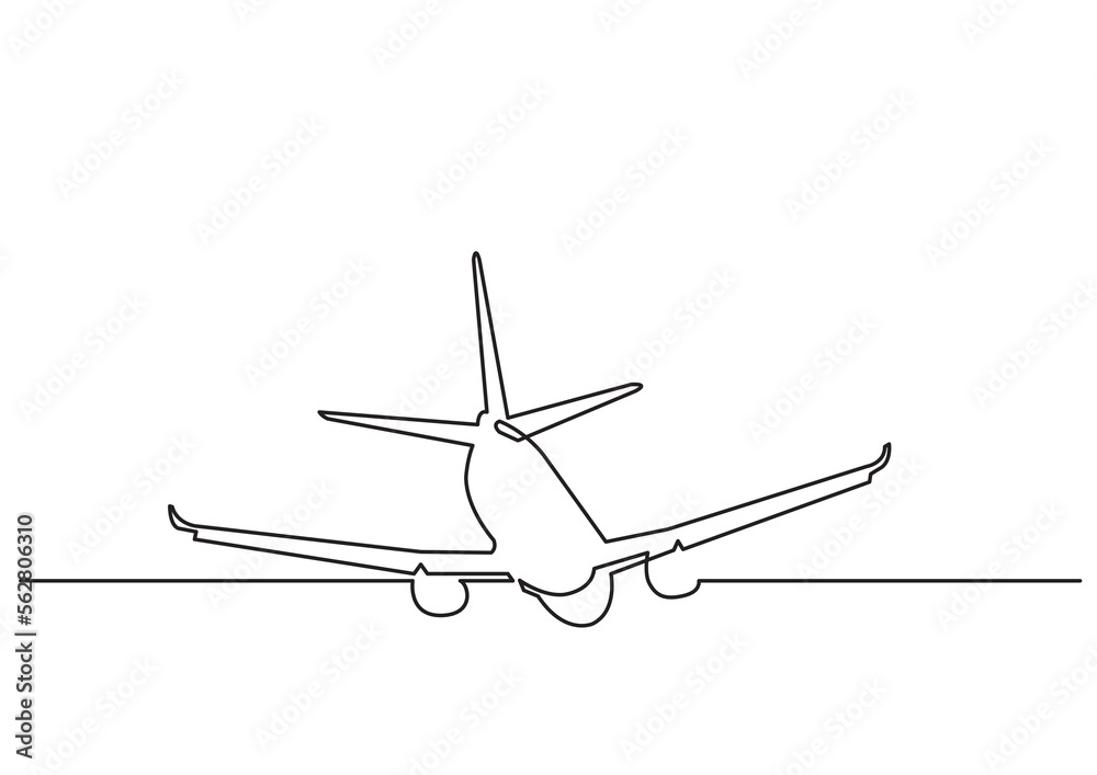 continuous line drawing vector illustration with FULLY EDITABLE STROKE ...