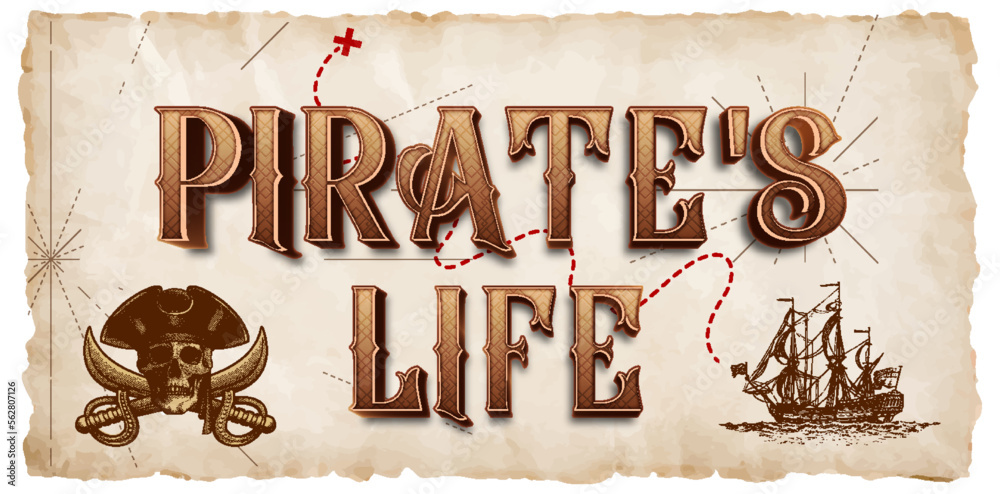 Vintage label typeface named Pirate Life. Strong original logo font ...