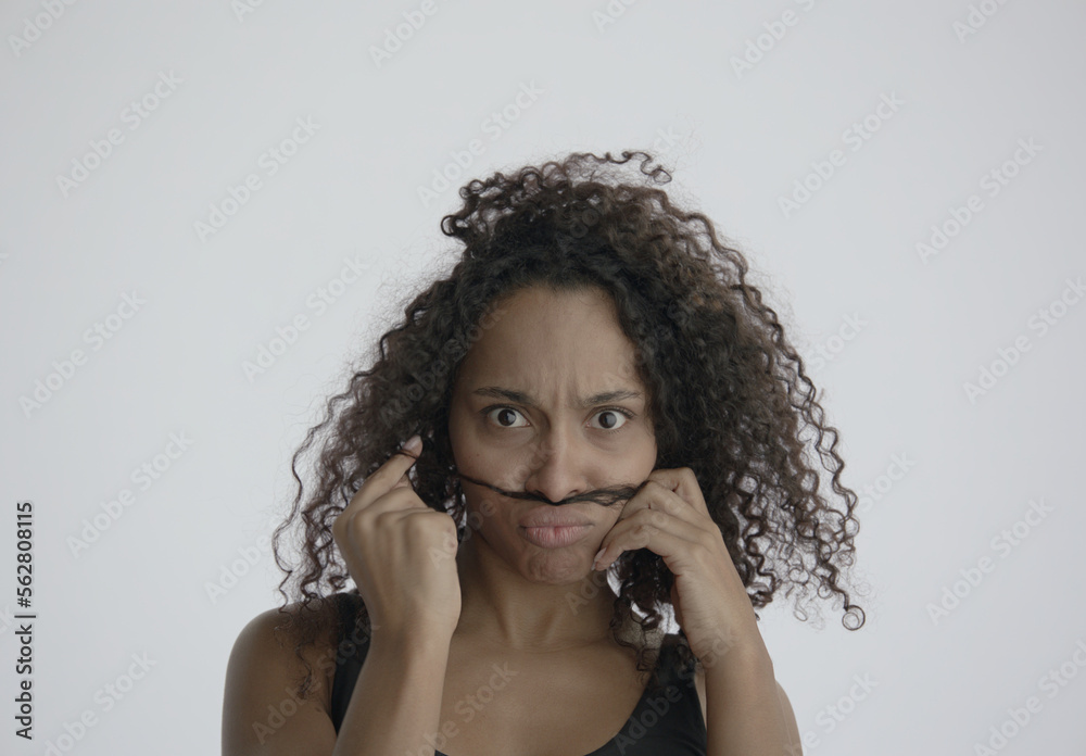 ECU Headshot portrait of beautiful 20s African-American Black female ...