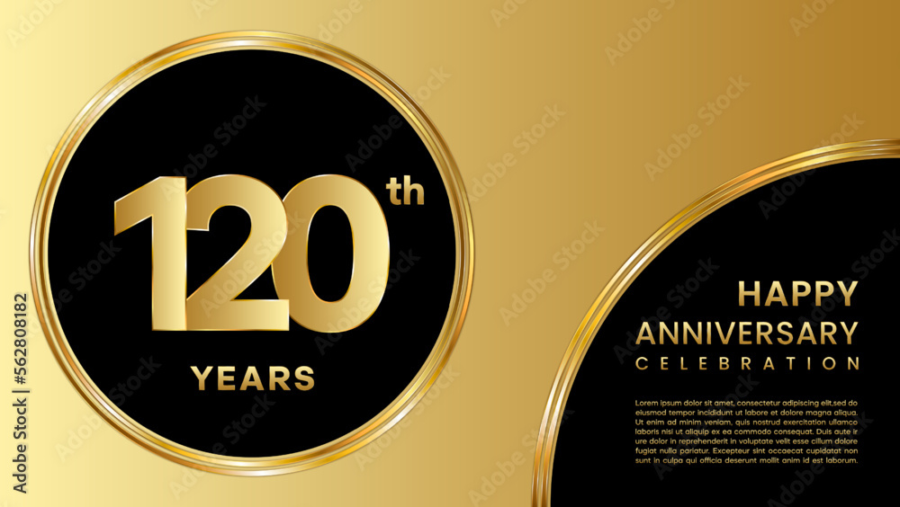 Vetor de 120th Anniversary Celebration. Template design for anniversary celebration event ...